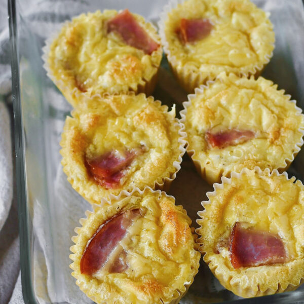 Egg Bites with Canadian Bacon and Gouda Cheese - The Farmstyle