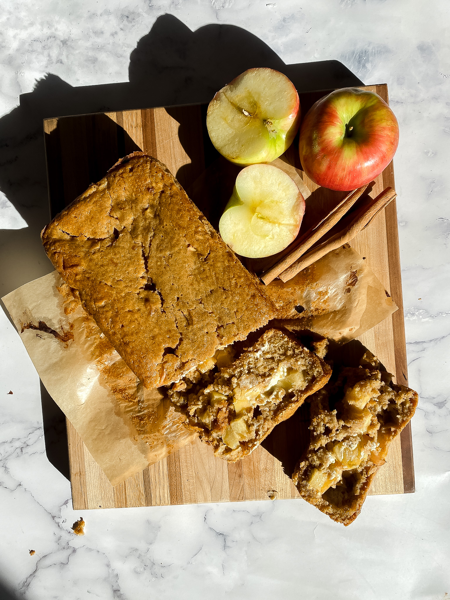 Apple Bread with Apple Butter and Cream Cheese Filling - The Farmstyle