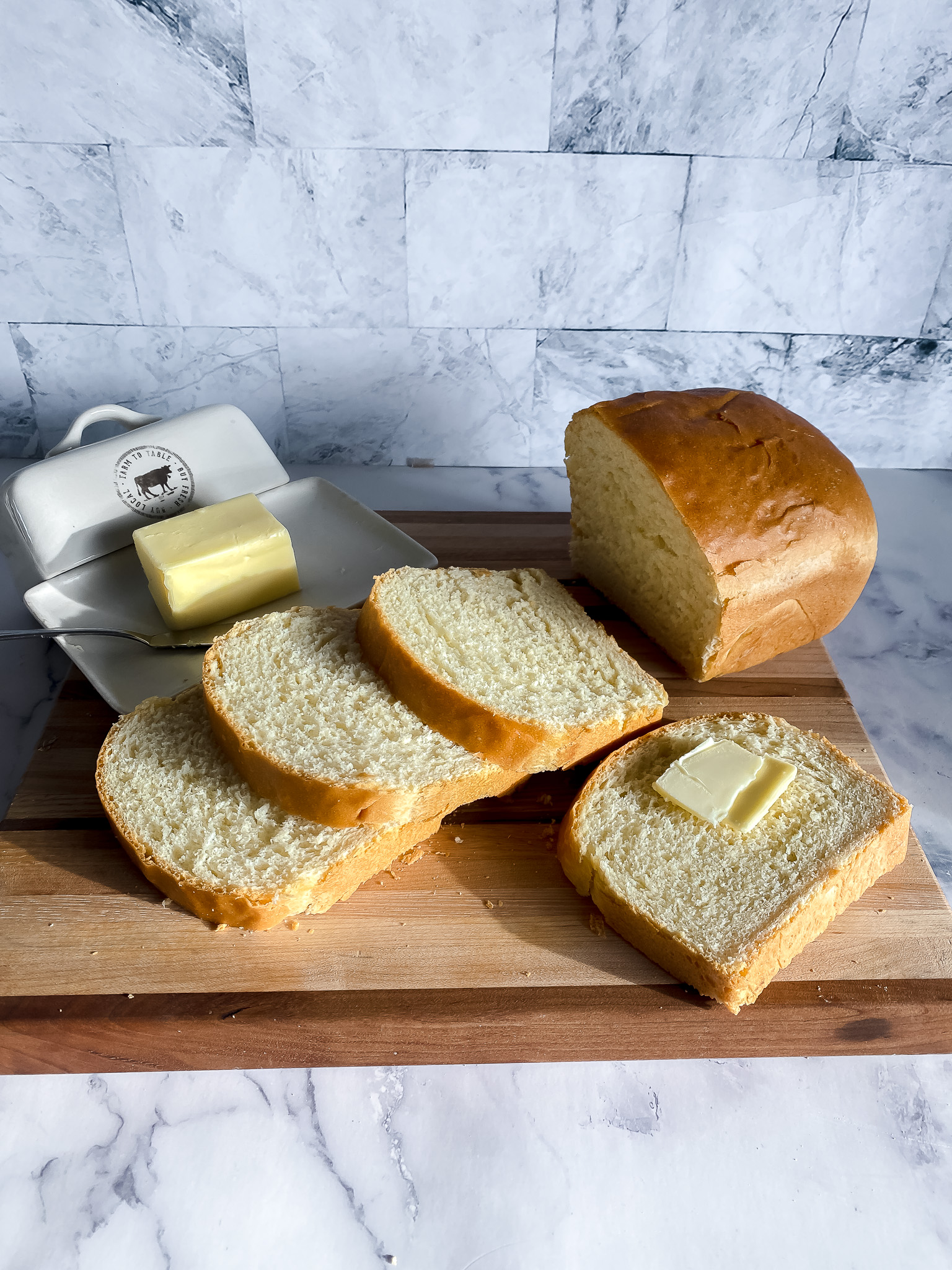 Soft and Fluffy Sandwich Bread - The Farmstyle