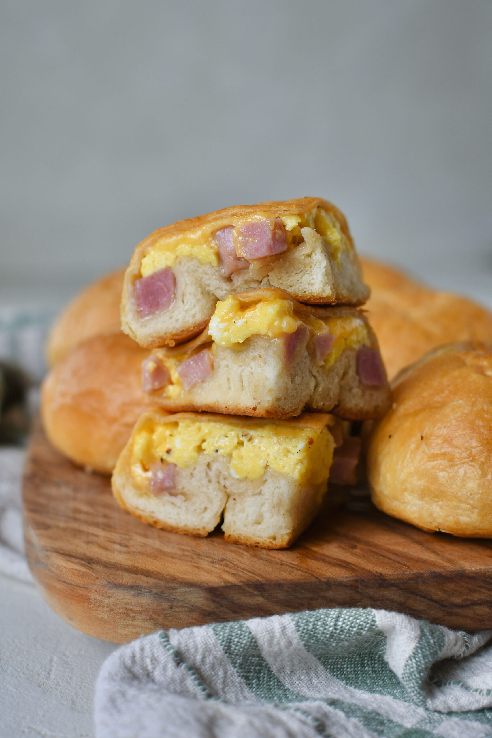 Ham, Egg, and Cheese Breakfast Bomb Biscuits - The Farmstyle