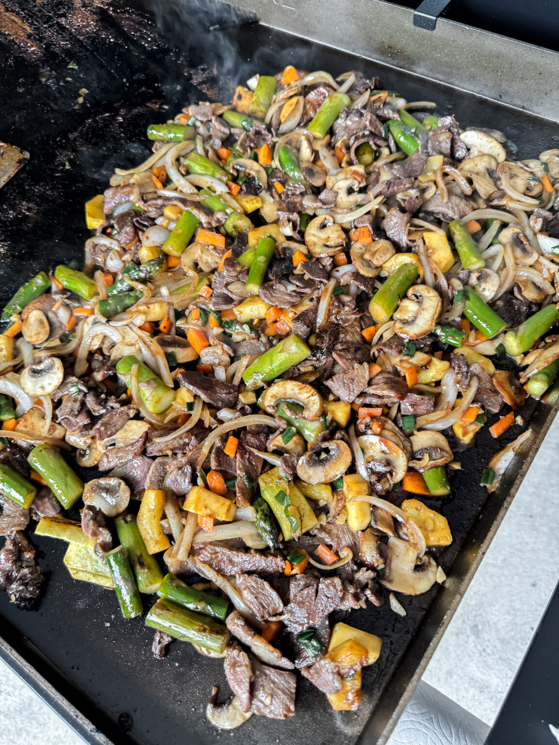 Beef Stir Fry on the Blackstone - The Farmstyle