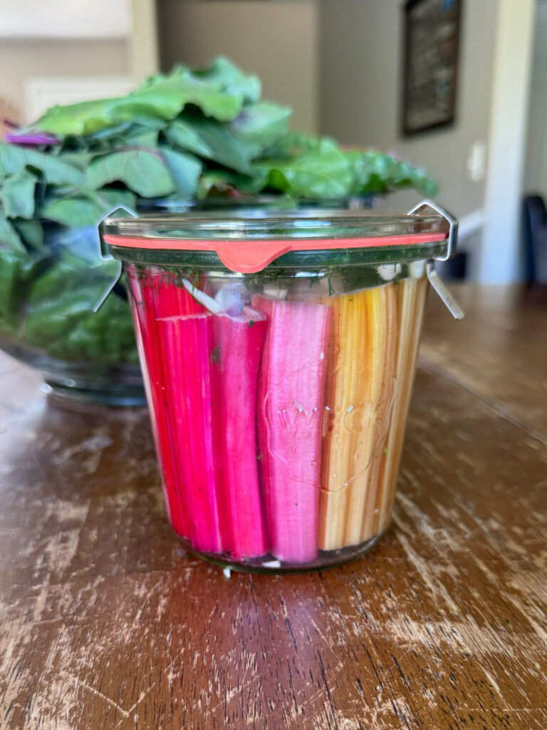 Easy Refrigerator Pickled Swiss Chard - The Farmstyle