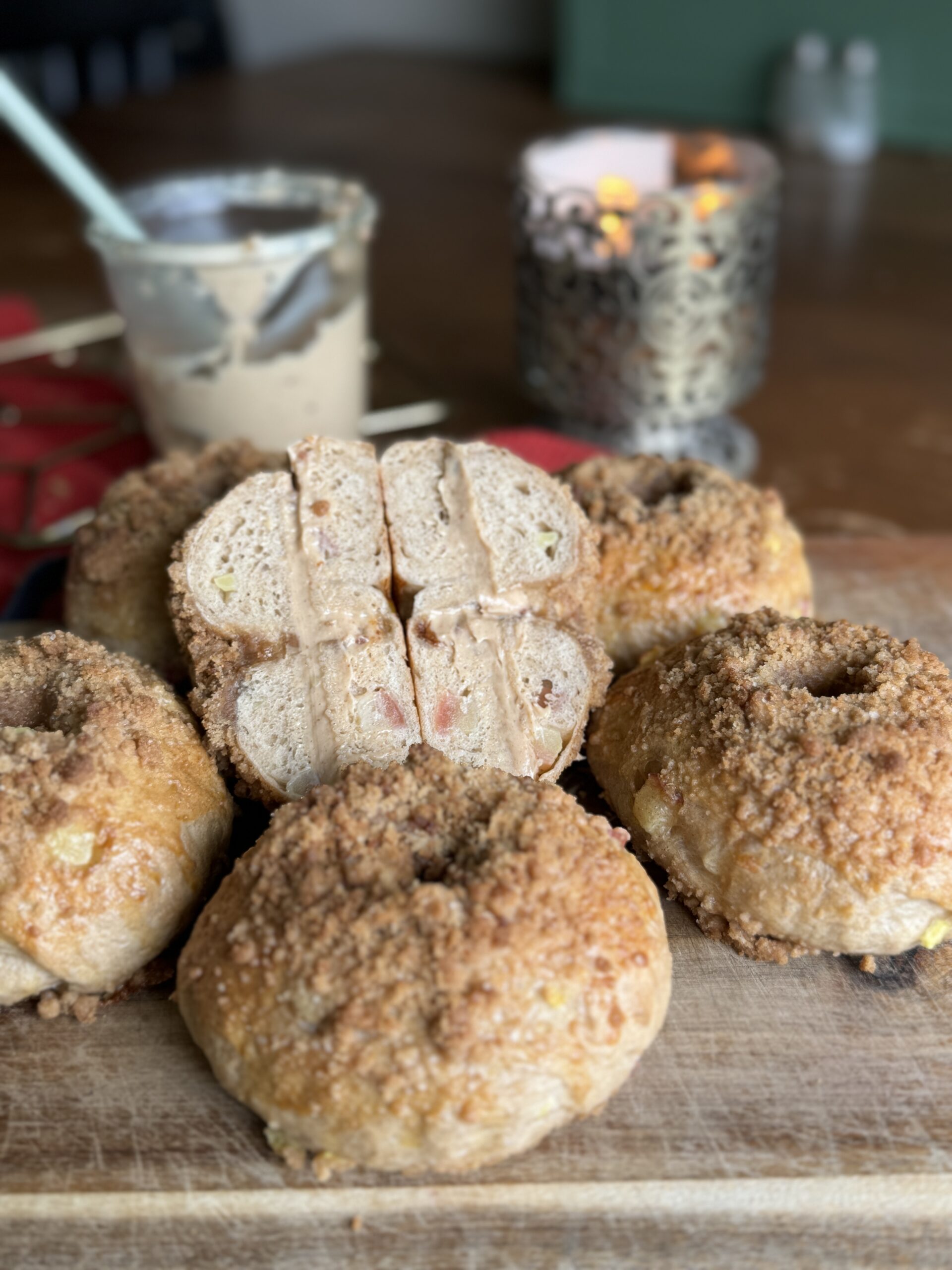 Cinnamon Crunch Apple Bagels - The Farmstyle