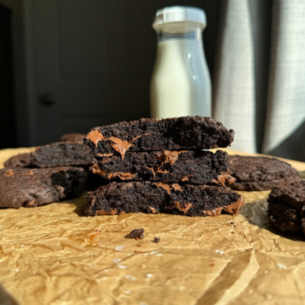Bakery Style Double Chocolate Cookies - The Farmstyle