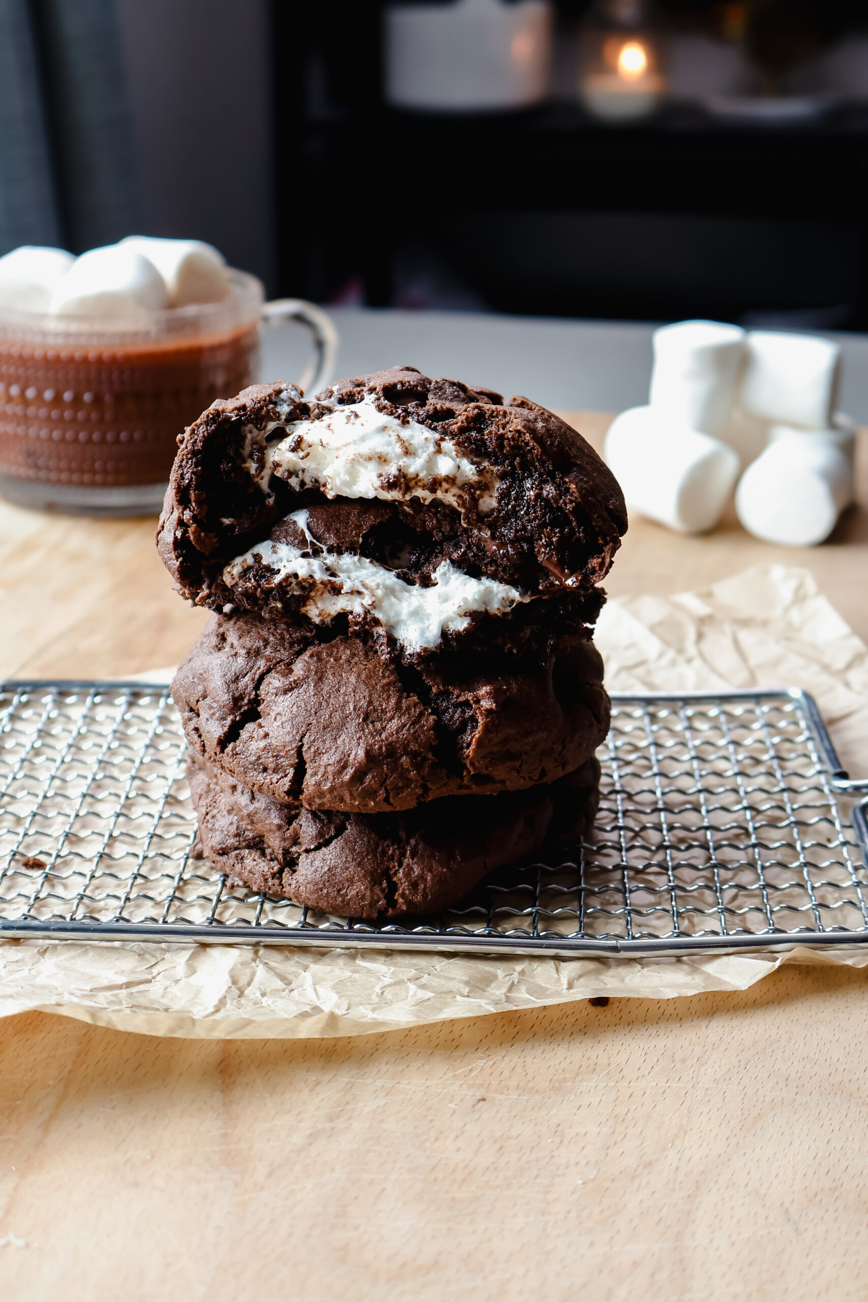 Bakery Style Hot Chocolate Cookies - The Farmstyle