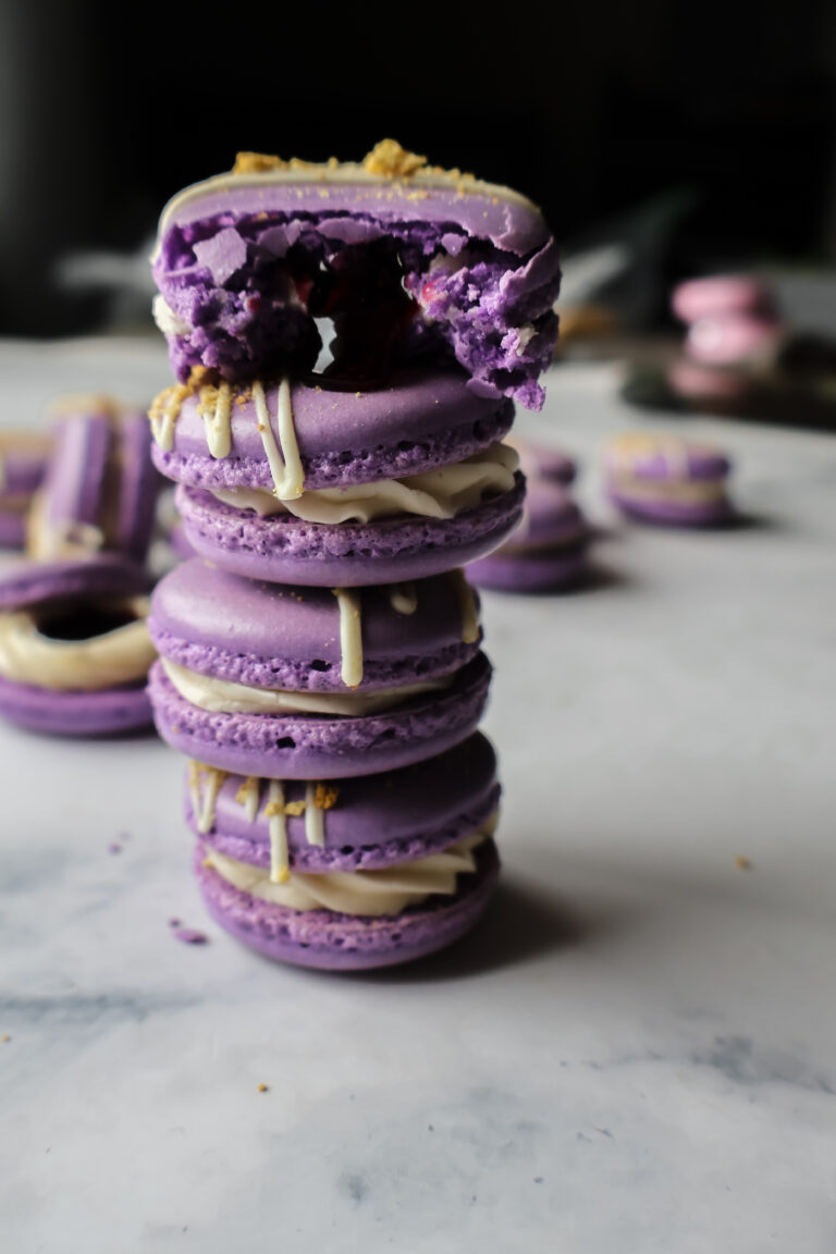 Blackberry Cheesecake Macarons - The Farmstyle