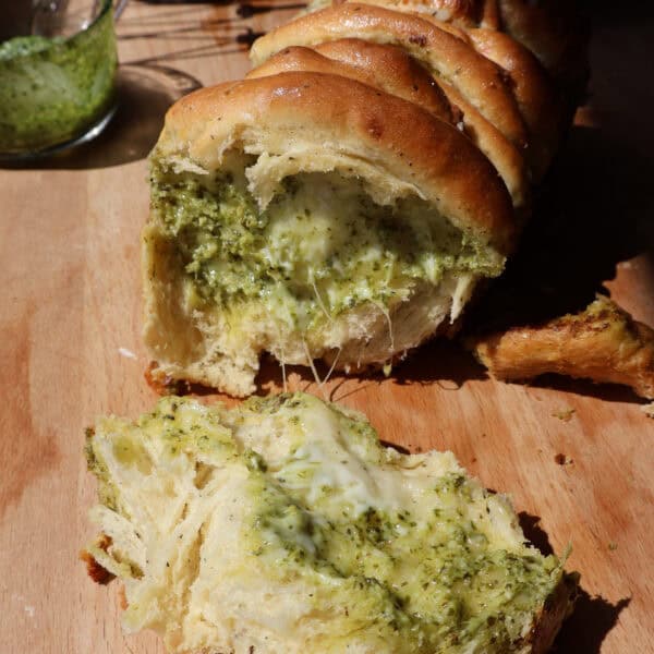 Pesto Pull Apart Bread - The Farmstyle