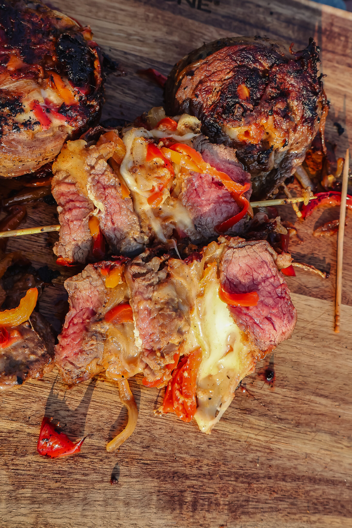 Philly Cheesesteak Pinwheels on the Blackstone - The Farmstyle