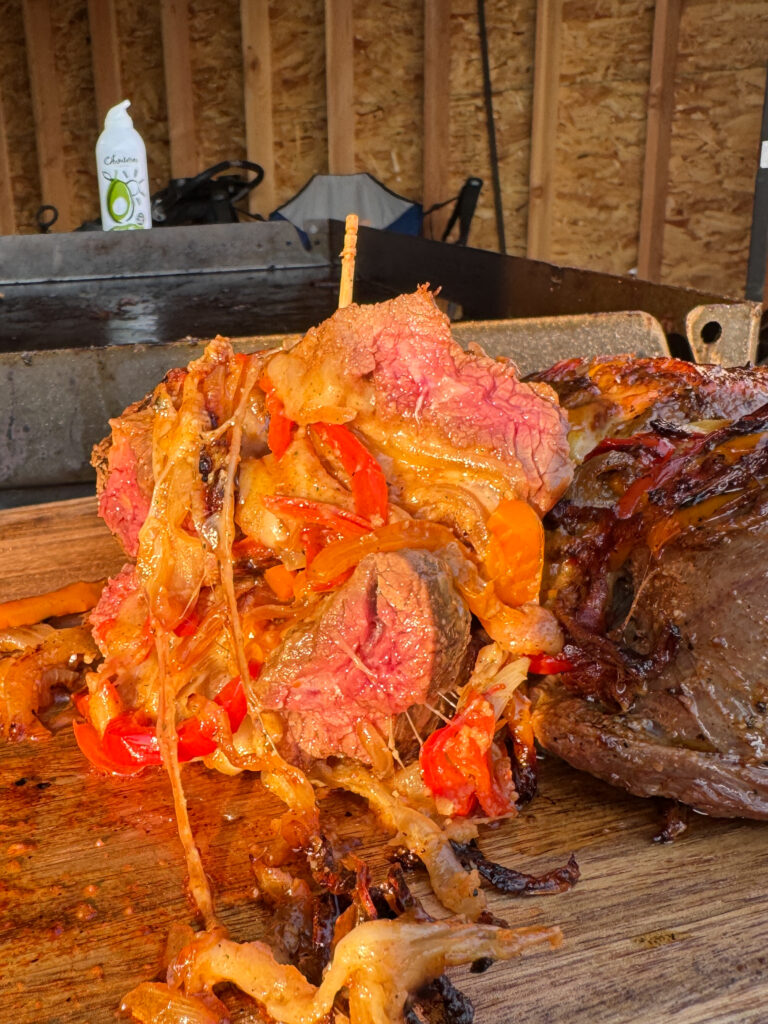 Philly Cheesesteak Pinwheels on the Blackstone - The Farmstyle